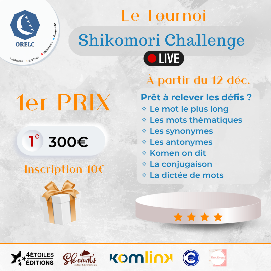 Accueil - Apprendre le shiMaore, shiMwali, shiNdzuani, et shiNgazidja · ORELC · orelc.ac